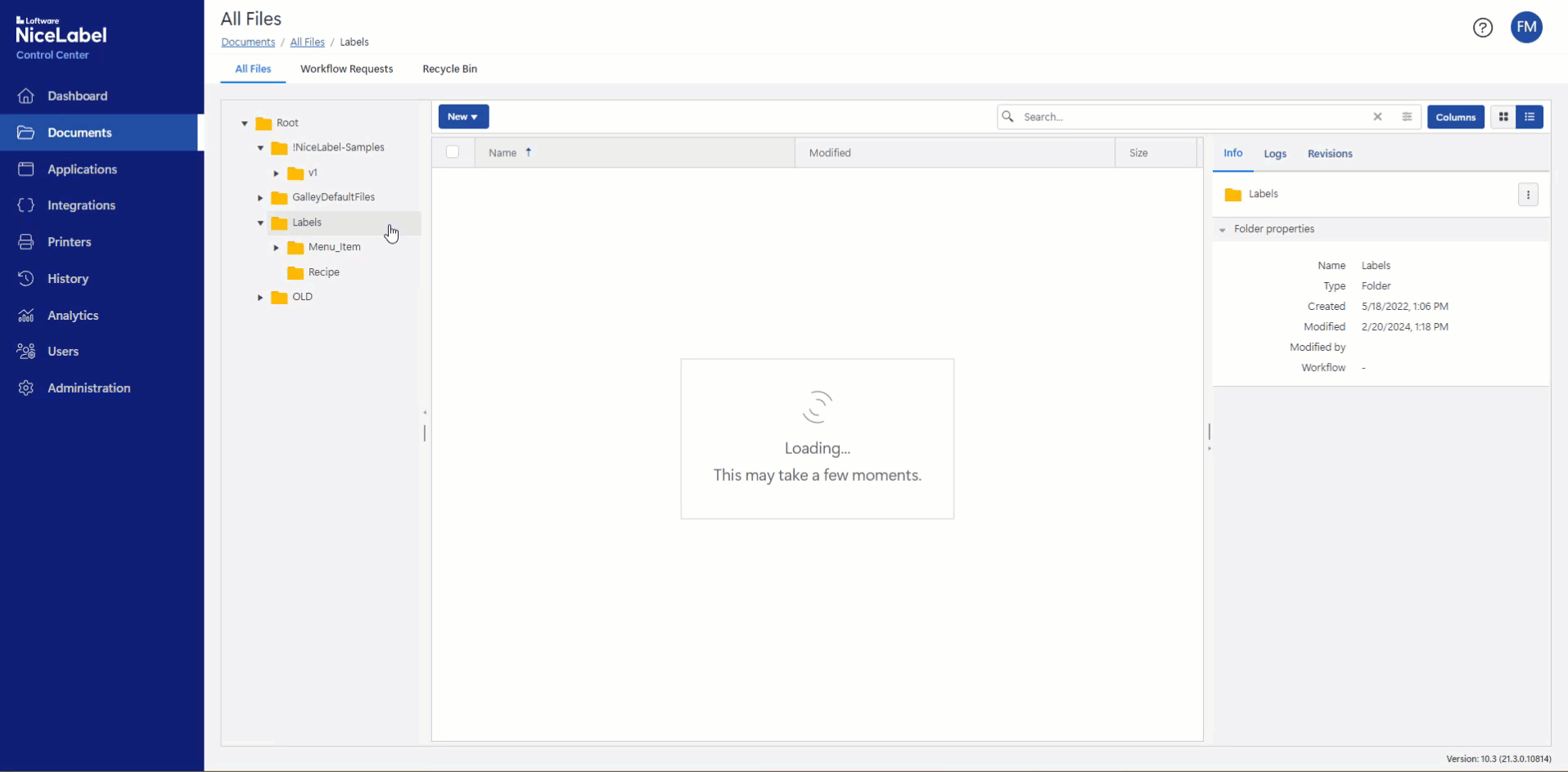 Getting started with Loftware Cloud (previously Nicelabel) Integration