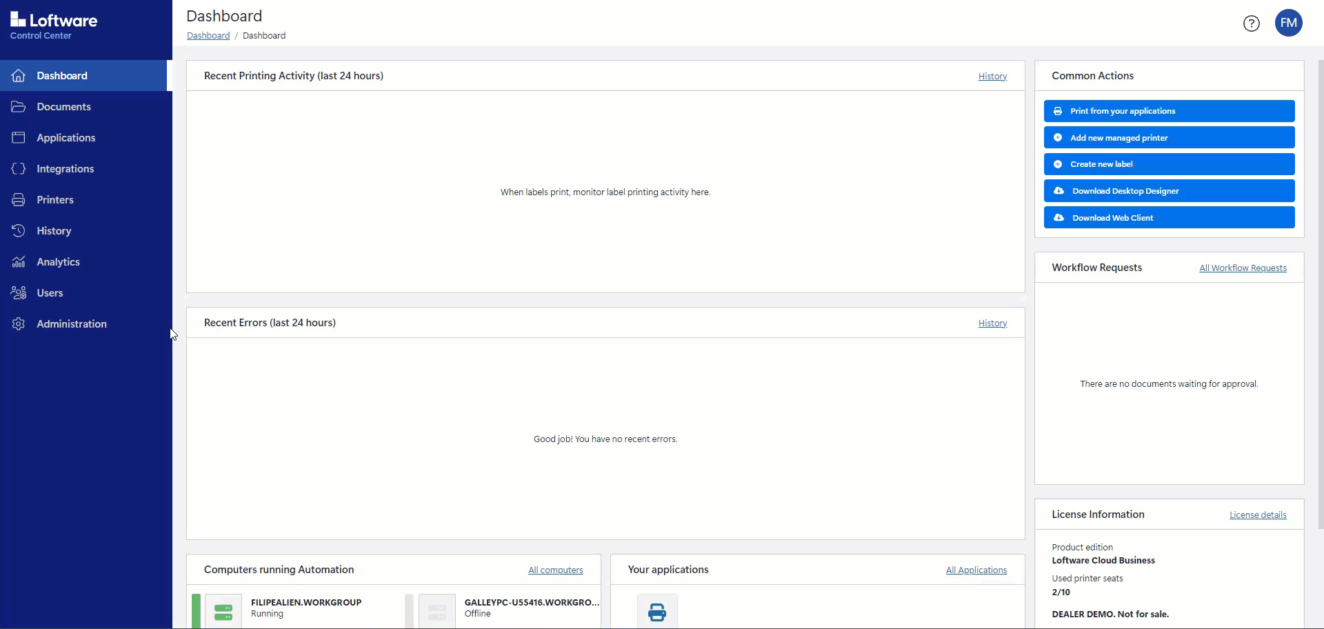 Getting started with Loftware Cloud (previously Nicelabel) Integration