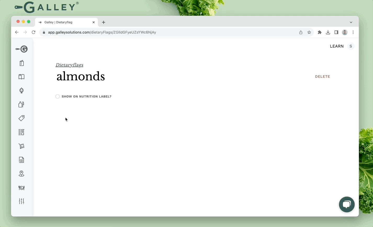 How do I create and edit dietary flags?