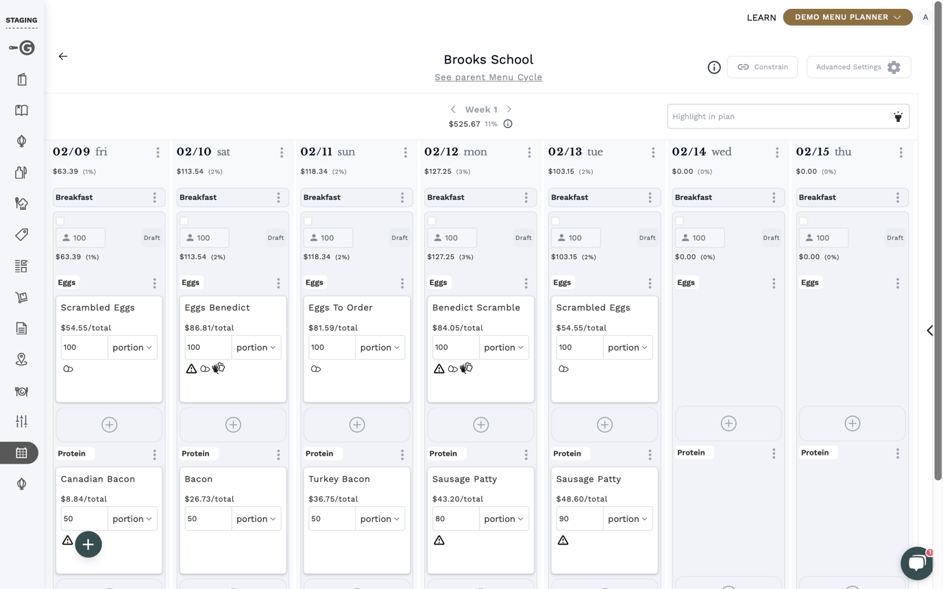 How do I Build a Menu Cycle?