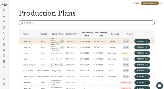 How do I create, edit, and approve a Production Plan?