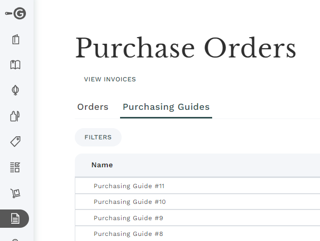How do I apply inventory to a purchasing guide?