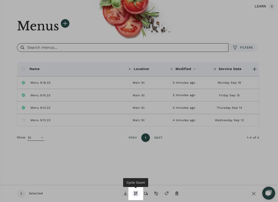 Creating & Taking Cycle Counts