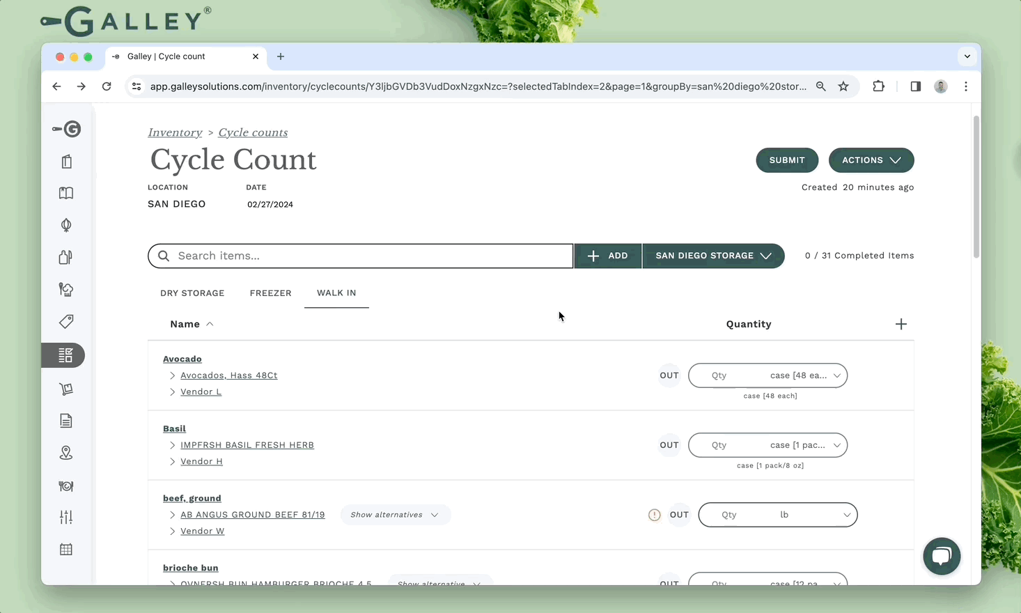 How do I group a Cycle Count by a category?