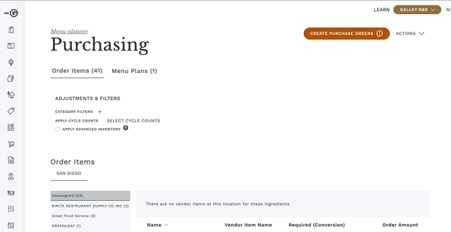How to Purchase for a Menu Plan?