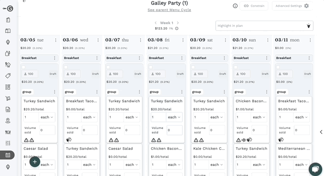 How to create a Production Plan from the Menu Plan