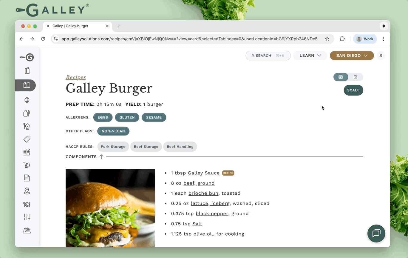 What is the Recipe Card view?